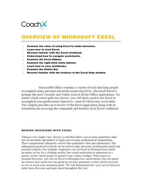 excel notes1 overview of basics of excel pdf microsoft excel computer keyboard