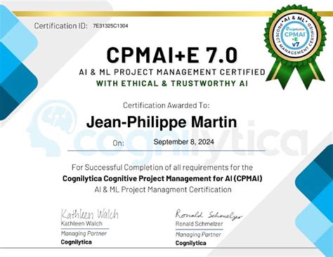 Completed Cpmai E Course On Ai And Ml Jean Philippe Martin Posted On The Topic Linkedin