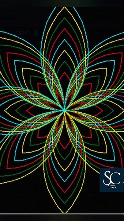beautiful flower using python 🐢🐢 wait for end shorts short youtubeshorts youtube