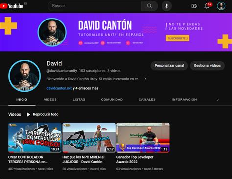 Guía Completa De Tutoriales Unity En Español Por David Cantón