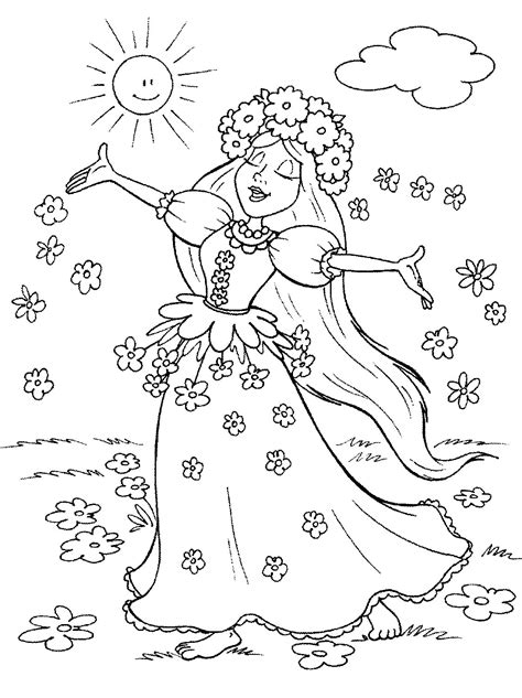 Раскраски весны скачать или распечатать