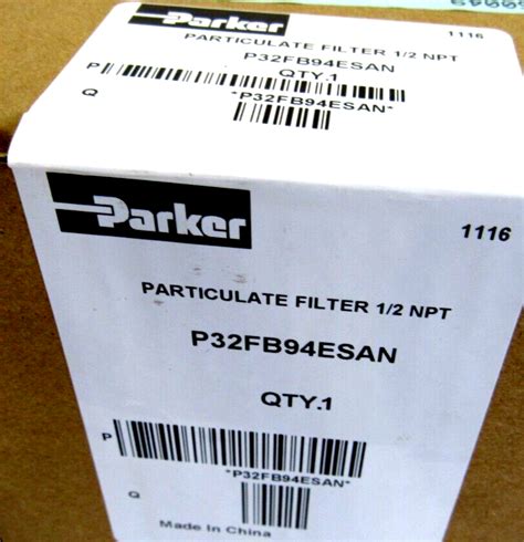 New Parker P32fb94esan Particulate Filter 1 2 Npt Sb Industrial