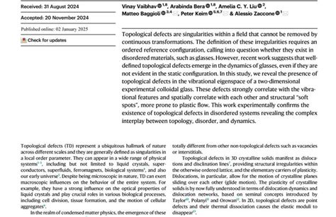Experimental Identification Of Topological Defects In 2d Colloidal Glass Science Of Lives