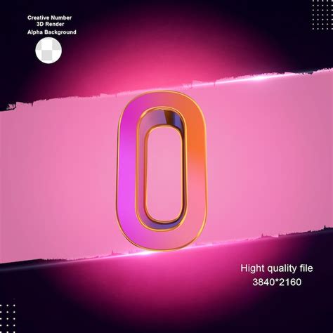 Premium Psd Pink 3d Number 0 For Design Premium Psd Pink 3d Number 0 For Design