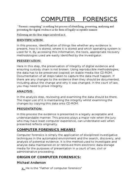 computer forensics pdf computer forensics computing