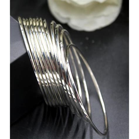 Pack Of 12 Bangles For Girls Women Silver Darazpk
