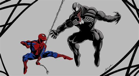 Spiderman Venom Drawing