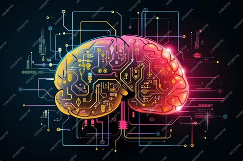 Premium Ai Image Electronic Digital Circuit Human Brain Artificial Intelligence Cyber Mind
