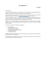 Predictive Analytics Assignment Exploratory Data Analysis Course Hero