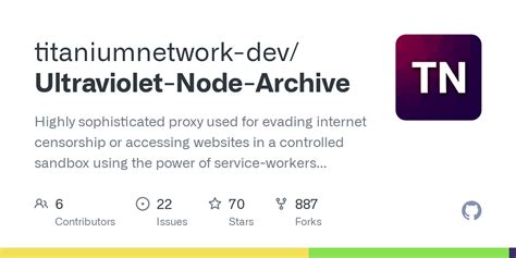 Github Titaniumnetwork Devultraviolet Node Archive Highly Sophisticated Proxy Used For