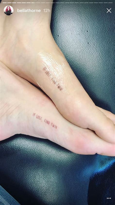 Bella Thorne Gets Matching Foot Tattoos With Dani Thorne Teen Vogue