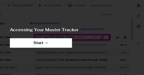 Accessing Your Master Tracker