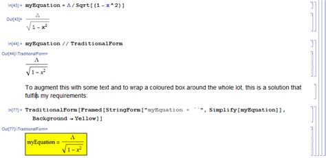 Formatting Mixing Text And Formulas Mathematica Stack Exchange