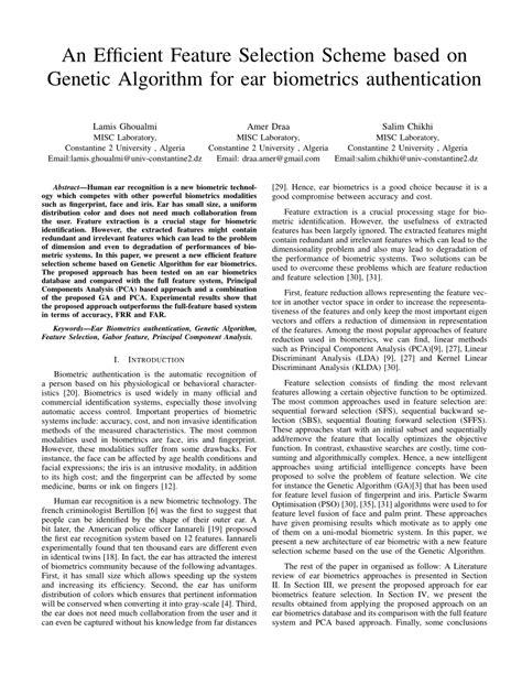 Pdf An Efficient Feature Selection Scheme Based On Genetic Algorithm