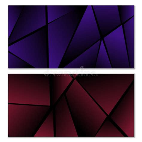 Abstract Polygonal Pattern Set Of Two Dark Gradient Polygonal Backgrounds Background Design