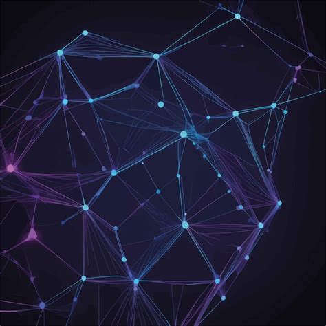 Vector Abstract Polygonal Background With Connected Lines And Dotsvector Abstract Polygonal