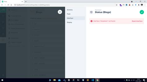 Error Interface Not Found While Updating Interface In Data Model