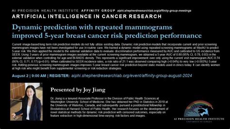 Joy Jiang Dynamic Prediction With Repeated Mammograms Improved 5 Year John Shepherd