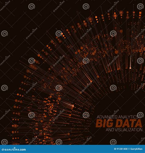 Big Data Circular Orange Visualization Futuristic Infographic Information Aesthetic Design