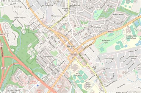 Bel Air Map United States Latitude And Longitude Free Maps
