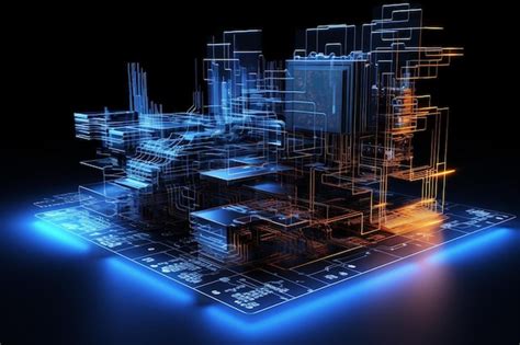 Premium Ai Image D Engineering Technology Backdrop