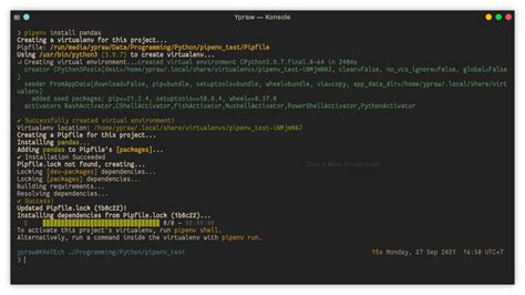 Management Paket Dan Virtual Environtment Menggunakan Pipenv Personal