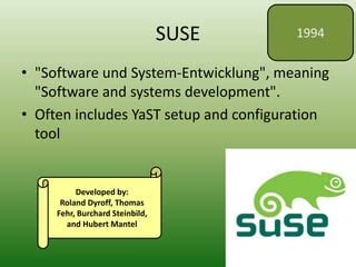 Operating Systems Versions Of Linux PPT