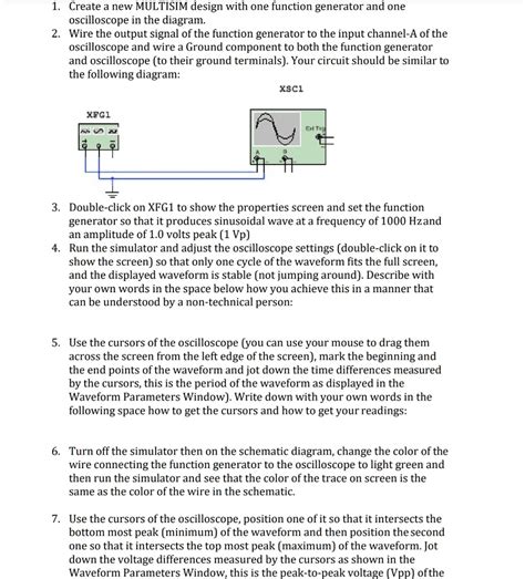 1 Create A New Multisim Design With One Function Generator And One