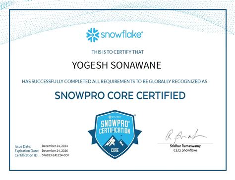 Im Excited To Announce That Ive Earned My Snowpro Core Certification