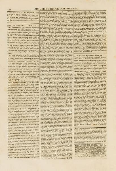 Babbage Charles Mr Babbages Calculating Machine Edinburgh 1834