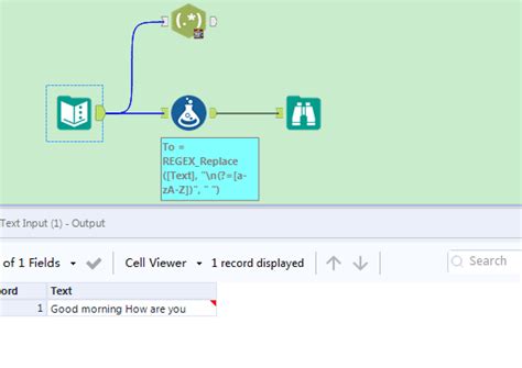 solved expression for removing the line within cell with alteryx