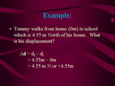 Examples Distance And Displacement