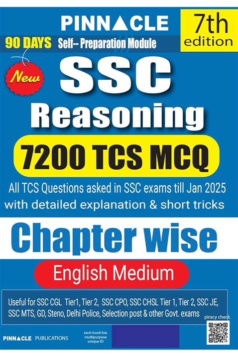 Pinnacle Ssc Reasoning 7200 Mcq 7th Edition 2025