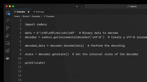 Basic Example Of Python Function Codecsincrementaldecoderdecode