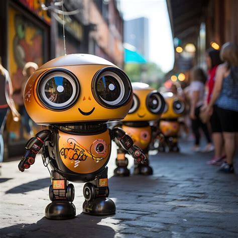 Premium Ai Image Photoshoot Of Social Robots In An Interactive U Ai