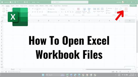 How To Open Excel Workbook Files Youtube