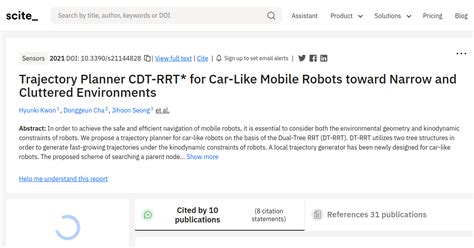 Trajectory Planner Cdt Rrt For Car Like Mobile Robots Toward Narrow