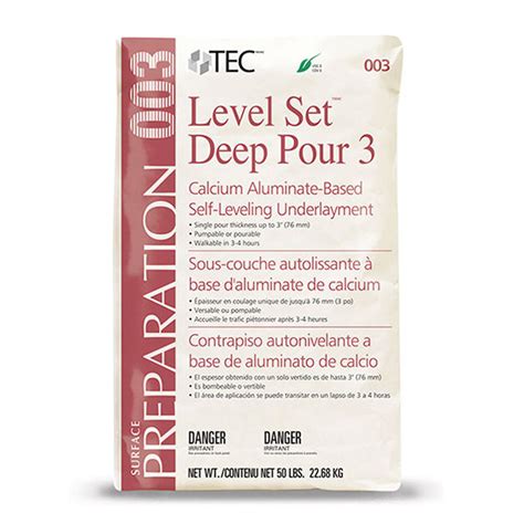 Tec Level Set Deep Pour 3 Self Leveling Underlayment 50 Lb Ta003
