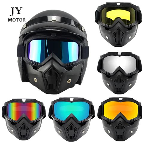 오토바이 안경 모토 크로스 오토바이 모토 고글 분리형 고글 자외선 차단 스키 자전거 Hal리 오픈 페이스 헬멧 마스크오토바이 안경 Aliexpress