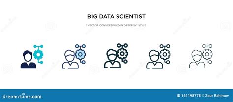 Big Data Scientist Icon In Different Style Vector Illustration Two