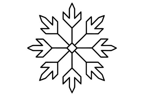 Geometric Snowflake Outline Illustration Graphic By Creativestore · Creative Fabrica