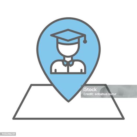 지도가 있는 학생 아이콘 그림 교육 위치 아이콘에 적합합니다 아이콘은 교육 졸업과 관련이 있습니다 두 톤 아이콘 스타일입니다 간단한 벡터 디자인 편집 가능 개념에 대한 스톡