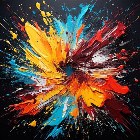 Premium Photo Splash Of Creativity Expressive Splashes Abstract