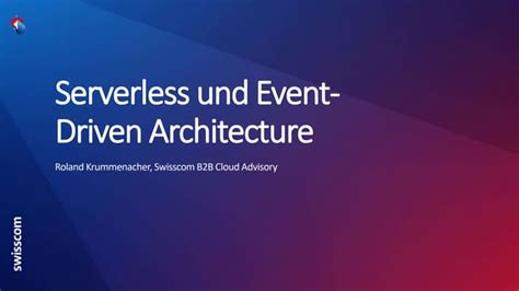 Serverless Und Event Driven Architecture Ppt