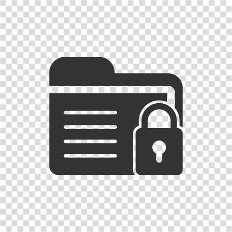 Files Folder Permission Icon In Flat Style Document Access Vector Illustration On Isolated