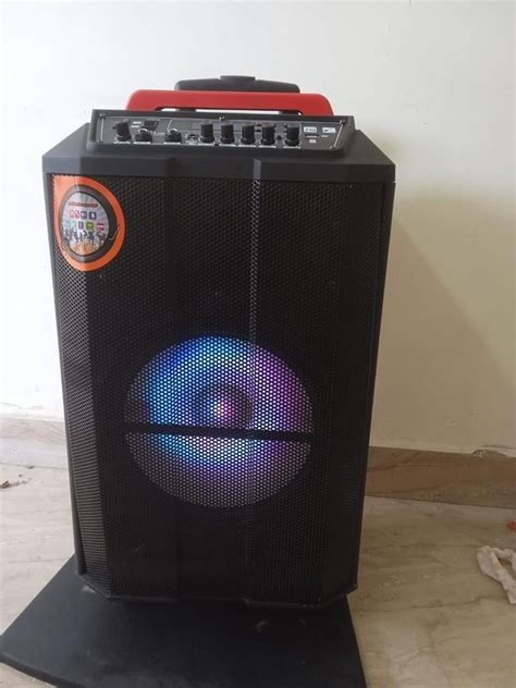 Teslo Wood And Metal Jali Portable Trolley Speaker At Rs In New Delhi