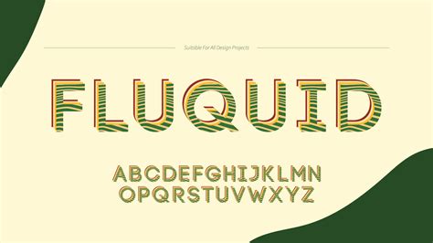 Display Fluid Wavy Uppercase Artistic Typography Font 18939290 Vector