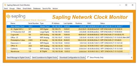 sapling network clock monitoring software advancenet
