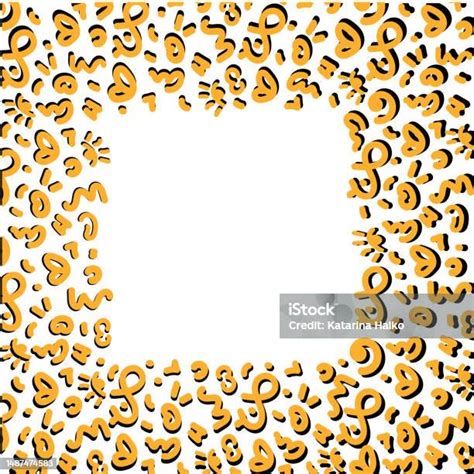 재미있는 90년대 낙서 기하학적 구불구불한 복고풍 키드코어 프레임 격리 0명에 대한 스톡 벡터 아트 및 기타 이미지 0명