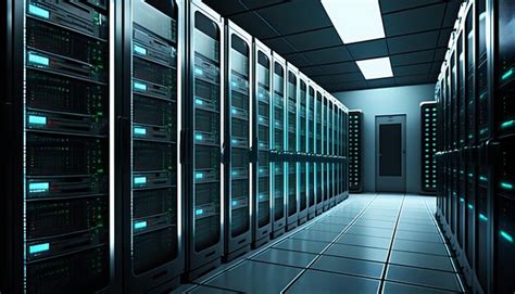 Premium Photo Data Center Full Of Rack Servers And High Tech